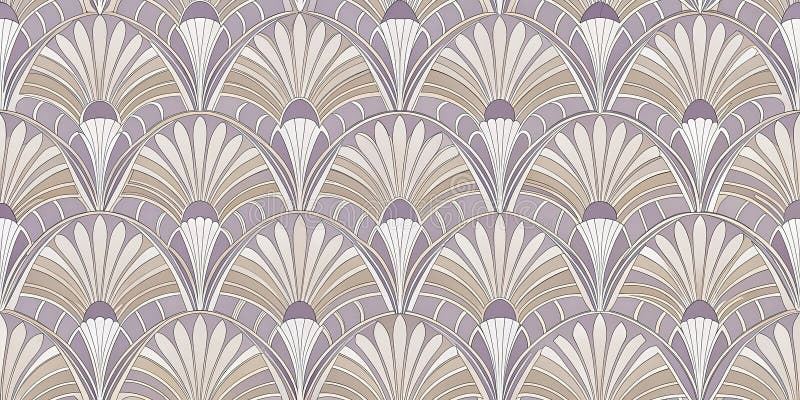 Elegant Scallop Shell Pattern Design with Subtle Hues and Arched Lines ...