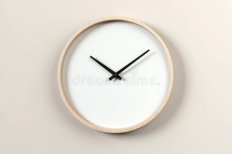 Elegant Scandinavian Wall Clock Design Stock Illustration ...