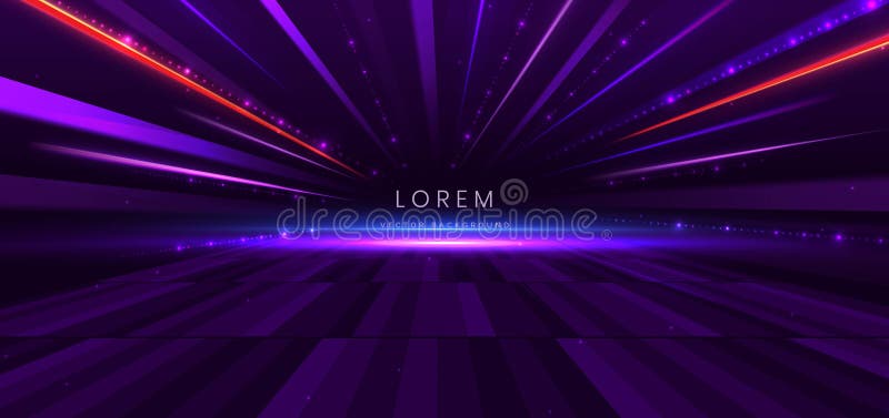 Elegant Scene Purple Glowing Motion Lighting Effect Sparkle on Dark ...