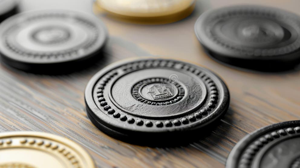 Elegant School Seals for Document Certification Stock Illustration ...