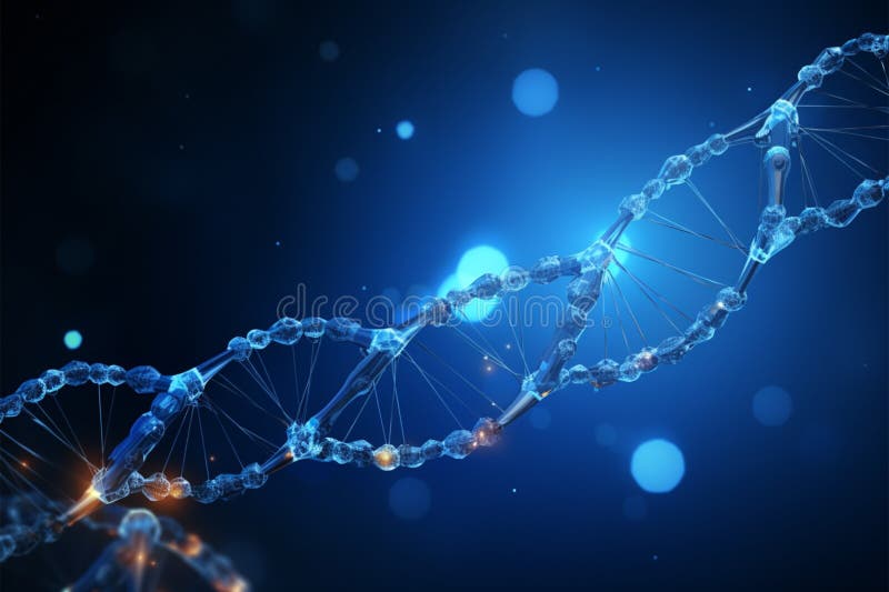 Elegant Science Template with a Prominent DNA Element for Wallpaper or ...