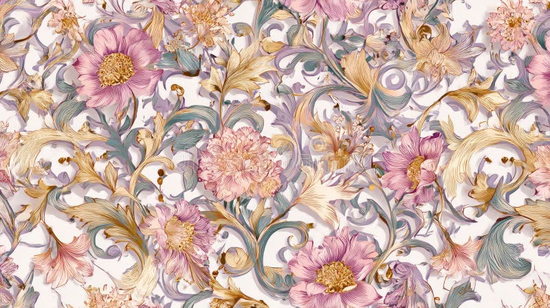 Elegant Scrapbook Pattern Background Stock Illustration - Illustration ...