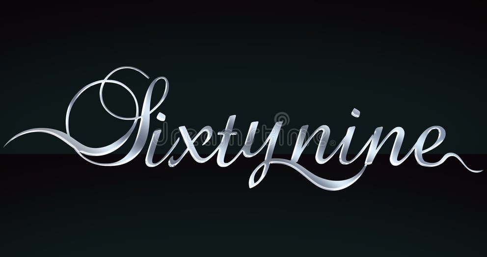 69 in Silver Words stock image. Illustration of white - 378817001