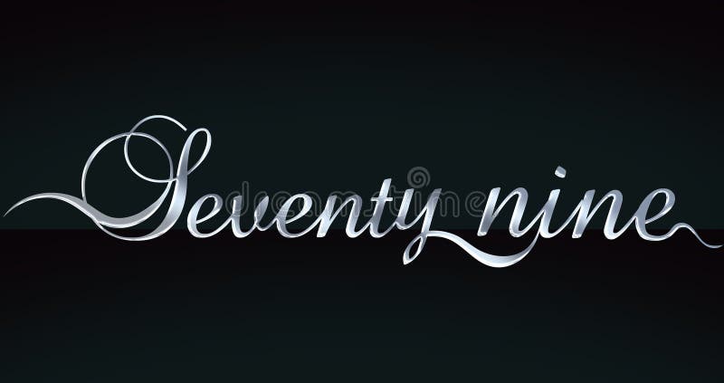 79 in Silver Words stock photo. Illustration of word - 378817080