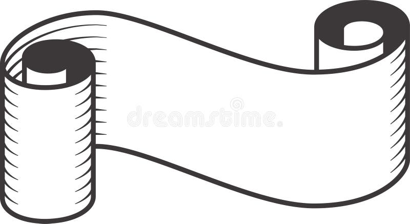 Elegant Scroll Banner is Unfurling, Displaying a Blank Space Perfect ...