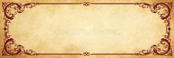 Elegant Scrollwork Border, Aged Paper Texture, Art, Frames Stock ...