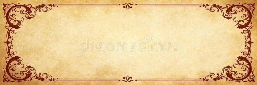 Elegant Scrollwork Border, Aged Paper Texture, Art, Frames Stock ...
