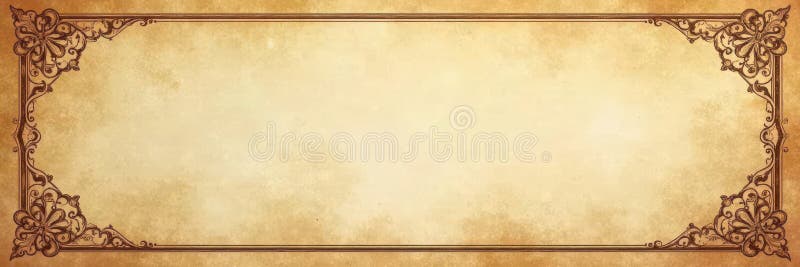Elegant Scrollwork Border, Aged Paper Texture, Detail, Paper, Scroll ...