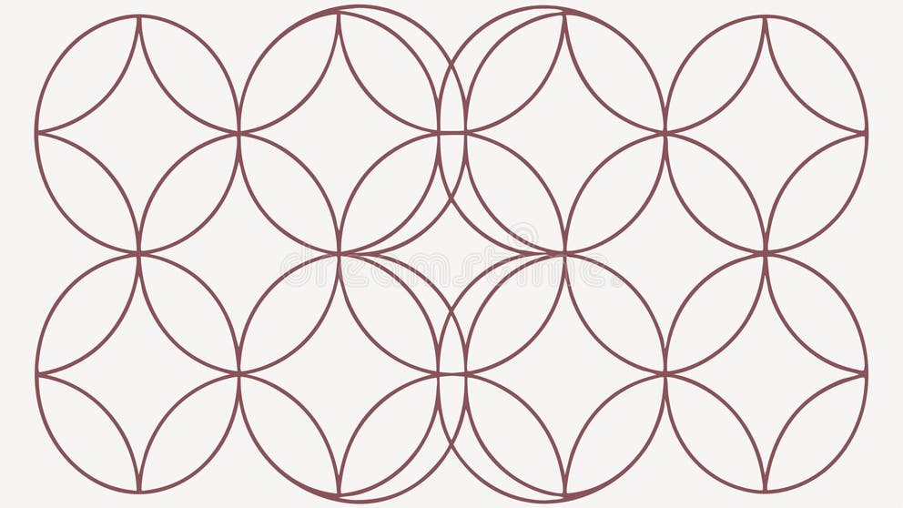 Elegant Seamless Interlocking Rings Pattern, Vector Design Generative AI Stock Illustration ...