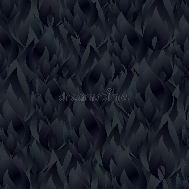 Seamless Fire Flames Dark Pattern Stock Illustration - Illustration of ...