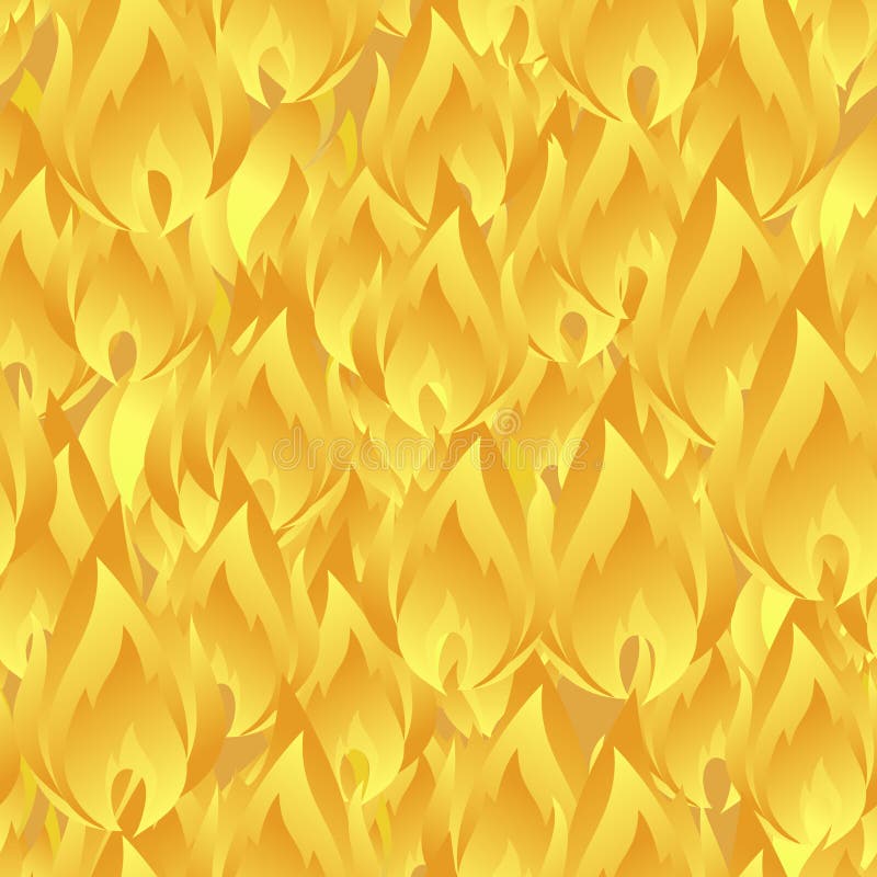 Elegant Seamless Pattern with Abstract Yellow Fire Flames for Your ...