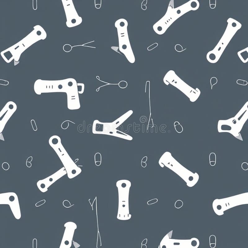 Minimal Sewing Needle & Tailoring Concept Seamless Pattern Stock ...