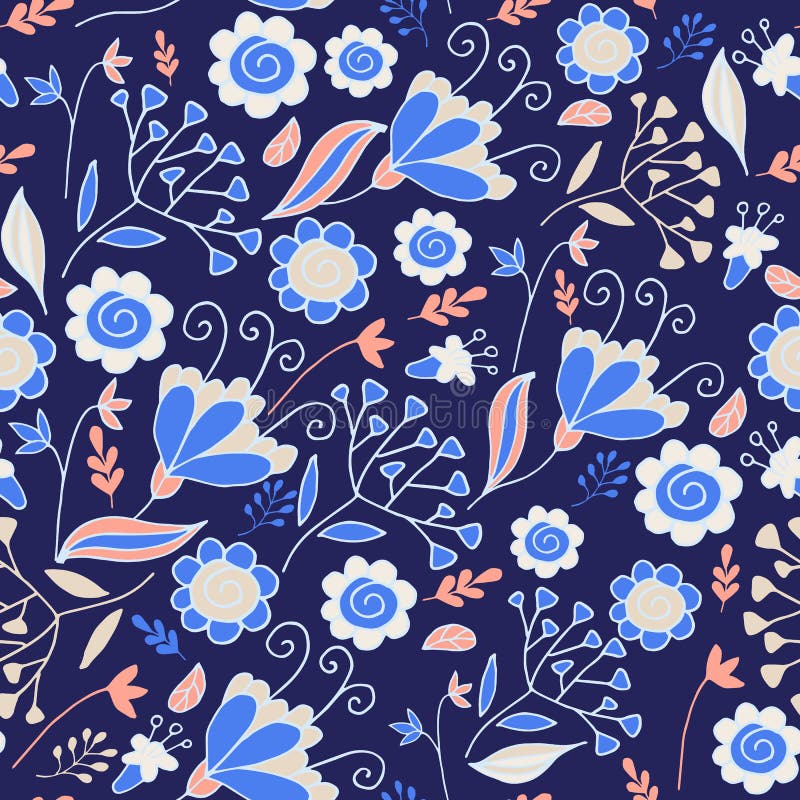 Elegant Seamless Pattern with Flowers. Floral Pattern for Fabric and ...