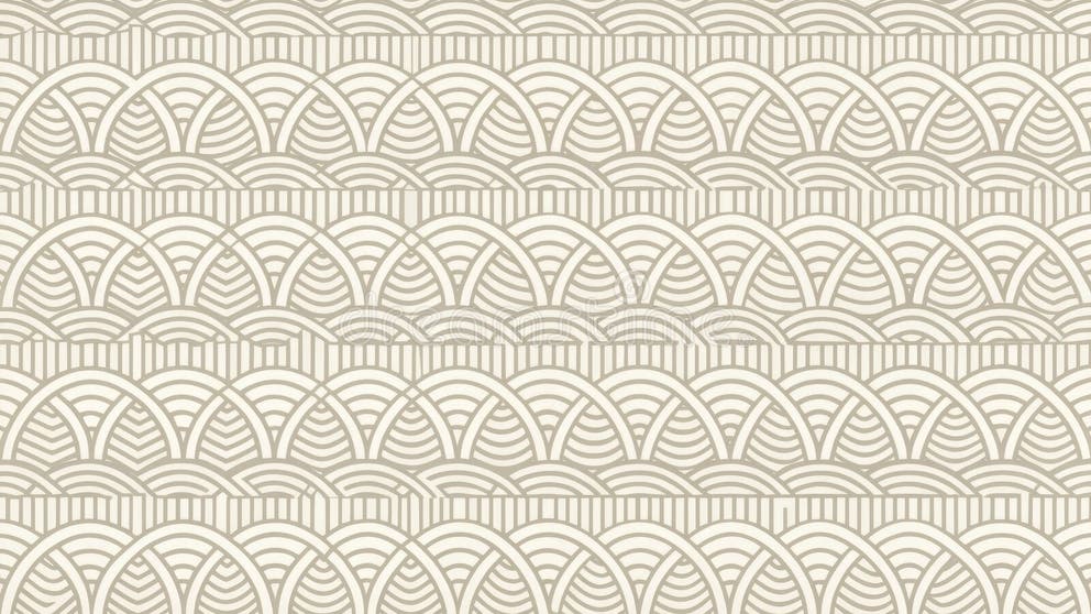 Elegant Seamless Pattern of Interlocking Arcs and Lines in a Subtle ...