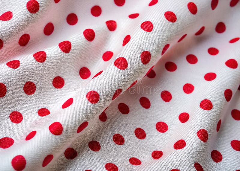 Elegant Seamless White Fabric with Red Polka Dots Minimalist Texture ...