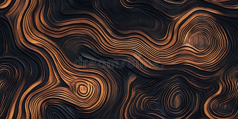 Elegant Seamless Wood Texture Pattern with Intricate Swirling Lines and ...