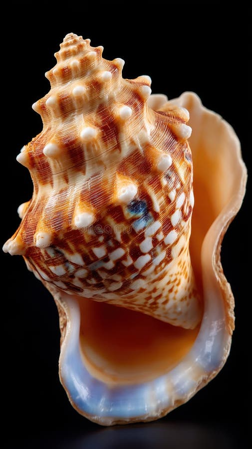 Elegant Seashell and Wave Pattern Textile Design Stock Photo - Image of ...