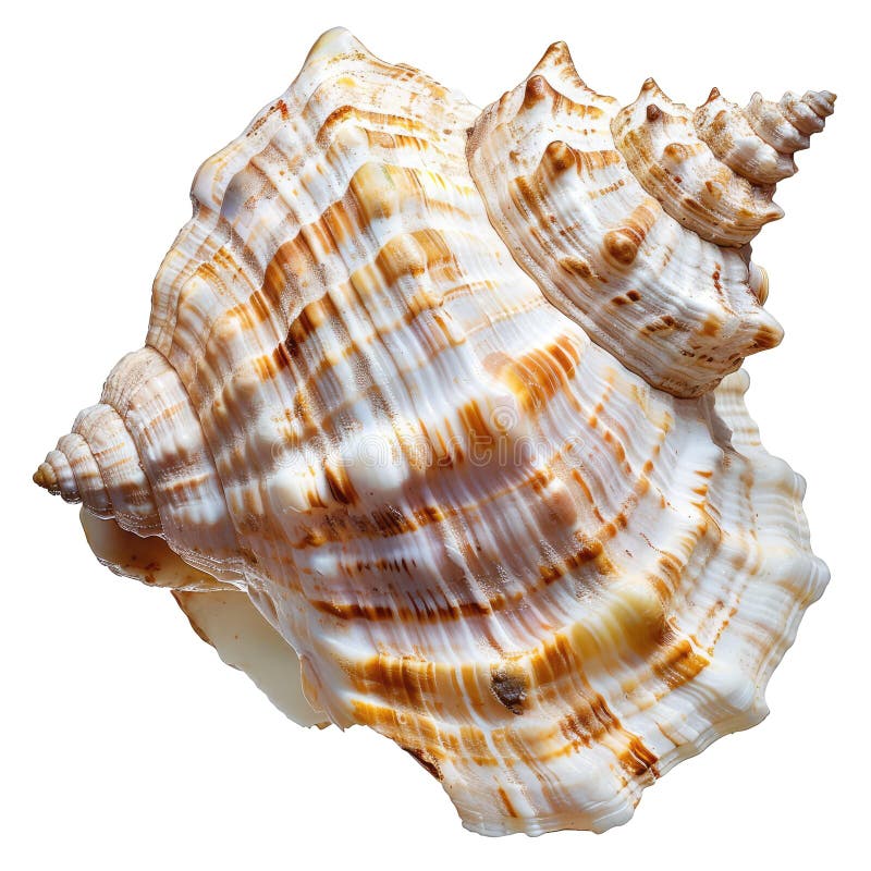 Elegant Seashell on White Background, Marine Treasure Stock ...