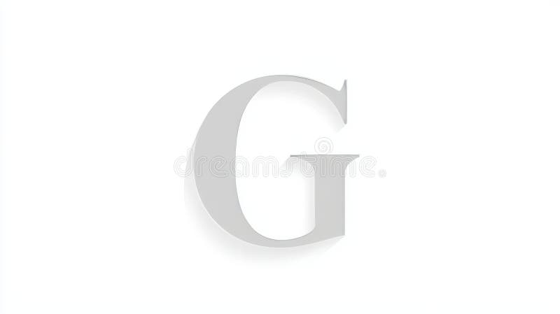 Elegant Serif Letter G, Isolated on White, Graphic Design Element ...