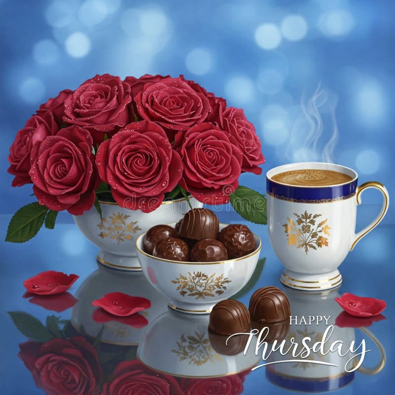 Happy Thursday. stock illustration. Illustration of plant - 369632851