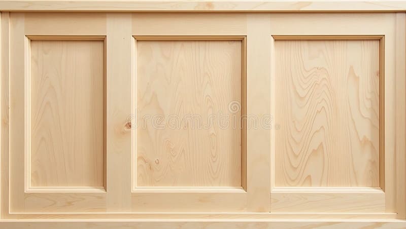 Elegant Shaker Style Wood Paneling in Light Maple with a Matte Finish ...