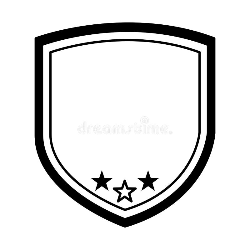 Elegant shield frame icon stock vector. Illustration of military - 90846179