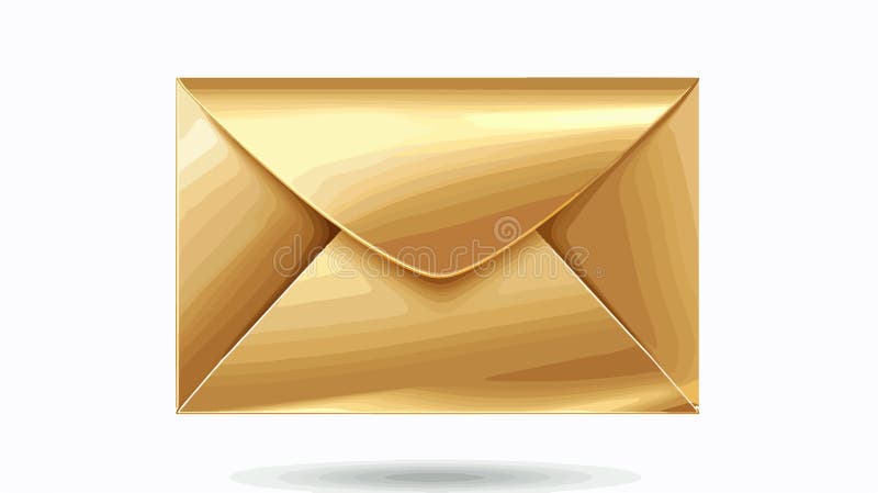 Elegant Shiny Gold Envelope with Triangular Flap - Luxury Stationery ...