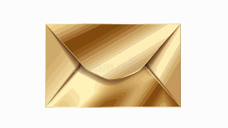 Elegant Shiny Gold Envelope with Triangular Flap - Luxury Stationery ...