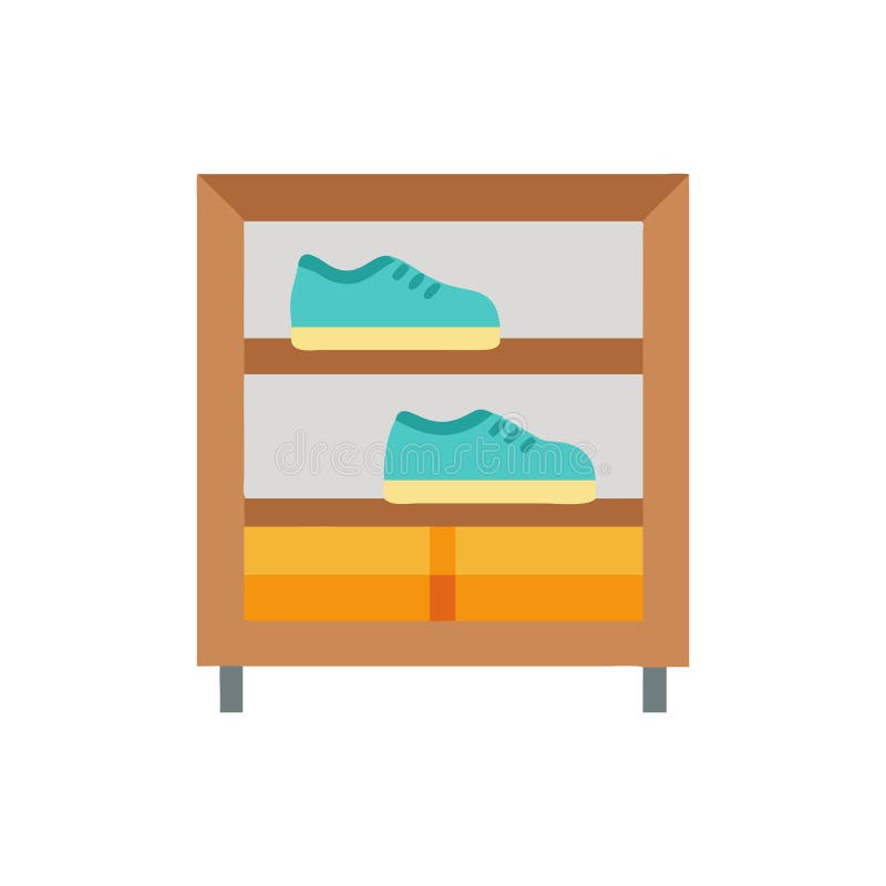 Elegant Shoe Cabinet for Modern Decor Stock Vector - Illustration of ...