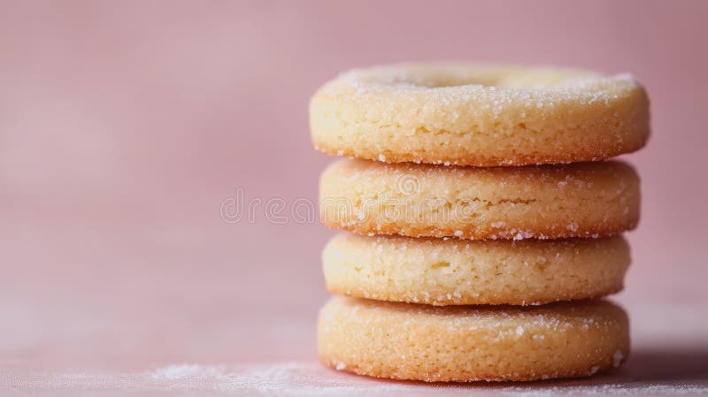 Elegant Shortbread Cookies on Smooth Background Stock Image - Image of ...