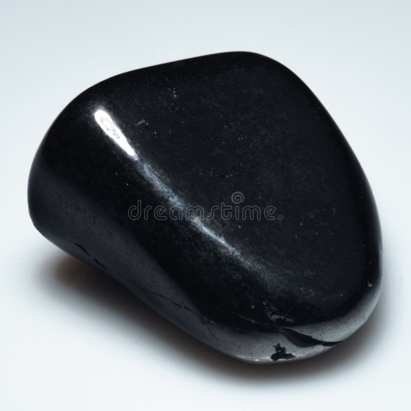 Elegant Shungite Gemstone on Pristine White Background Stock Image ...