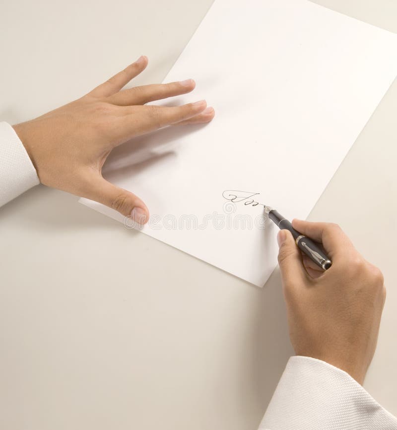 Elegant signature stock image. Image of paper, contract - 5115375