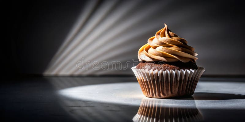 Elegant Silhouette of a Decadently Decorated Cupcake: a Stunning Visual ...