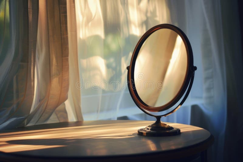 Elegant Silhouette of a Makeup Mirror Casting Soft, Flattering Light ...