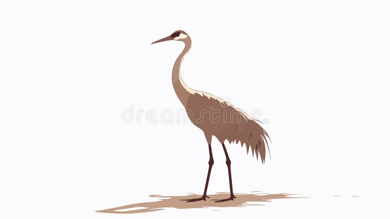 Elegant Silhouette of a Sandhill Crane in Vector Format for Creative ...