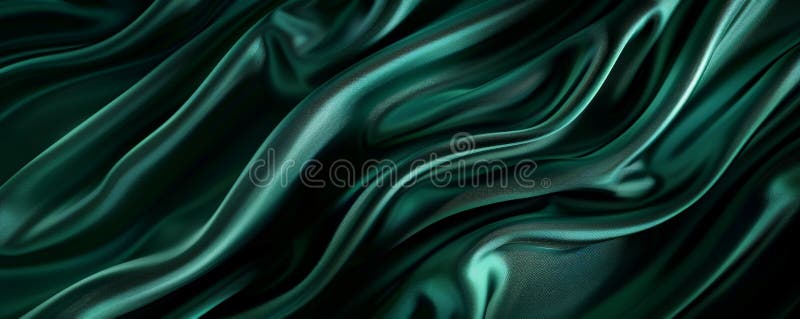 Elegant Silk Background in a Deep Emerald Green with a Smooth, Flowing ...