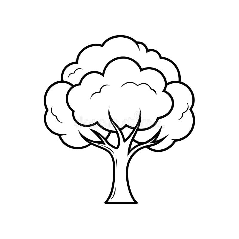 Elegant Silk Cotton Tree Artwork Stock Image - Illustration of tropical ...