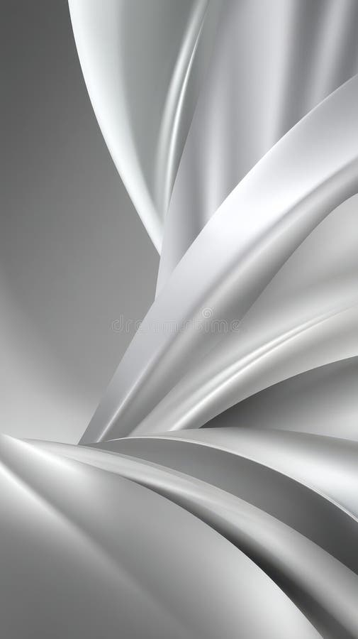 Elegant Silver Abstract Background with Swirling Shapes and Smooth ...