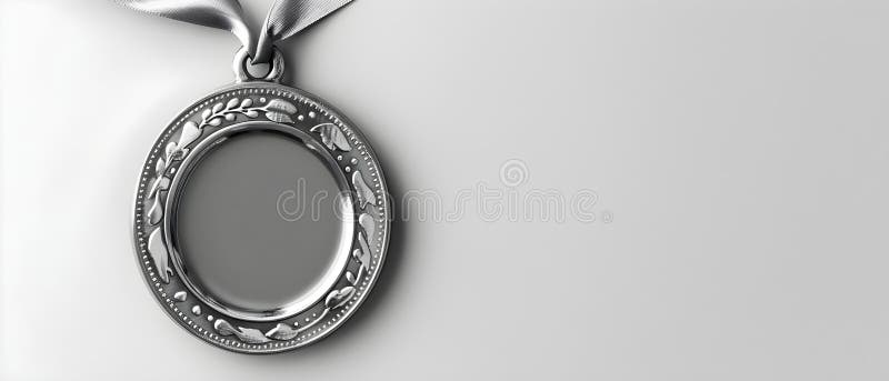 Elegant Silver Award with Space for Engraving - Minimalist Backdrop ...