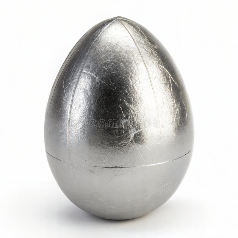 Elegant Silver Easter Egg Against a Clean Background Stock Illustration ...