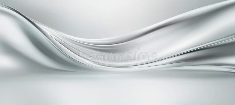 Elegant Silver Fabric Flowing Smoothly Across a Metallic Surface ...