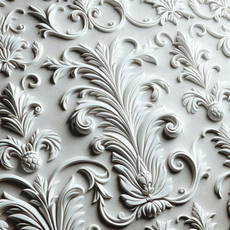 Elegant Silver Floral Pattern Background, AI Generated Stock ...