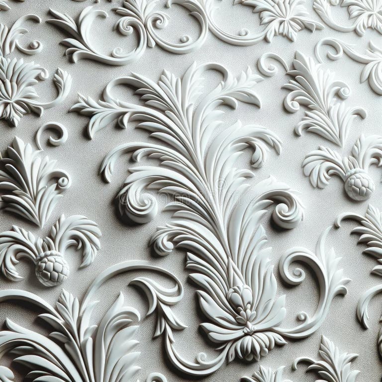 Elegant Silver Floral Pattern Background, AI Generated Stock ...