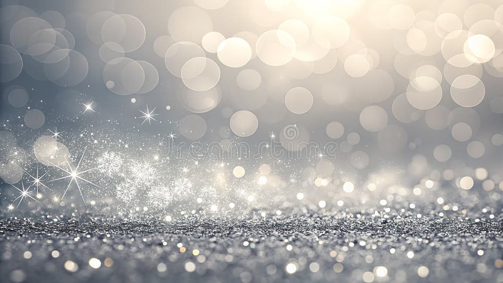 Elegant Silver Glitter Gradient with Soft Bokeh Lights on a Neutral ...