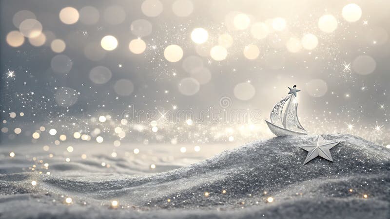 Elegant Silver Glitter Gradient with Soft Bokeh Lights on a Neutral ...