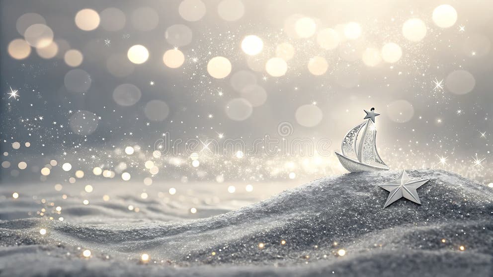 Elegant Silver Glitter Gradient with Soft Bokeh Lights on a Neutral ...