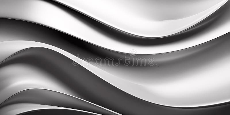 Elegant Silver Metallic Wave Pattern Luxurious Backdrop Stock Image ...