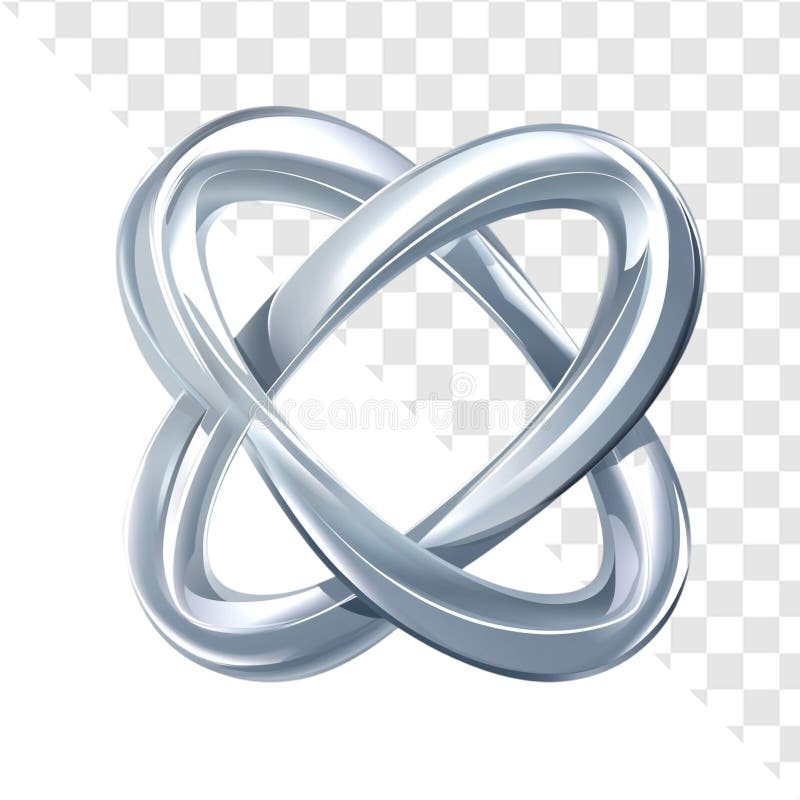Elegant Silver Rings Intertwined Symbol Unity Connection Stock Photos ...