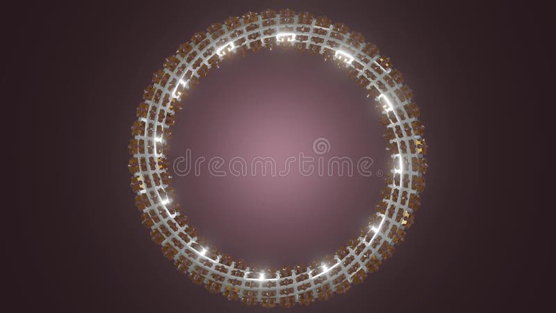 Elegant Silver Round Frame with Rubies on a Dark Purple Background ...