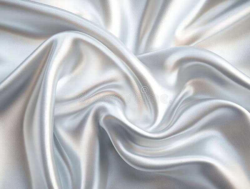 Elegant Silver Satin Drape, Smooth, Luxurious Texture for Design ...